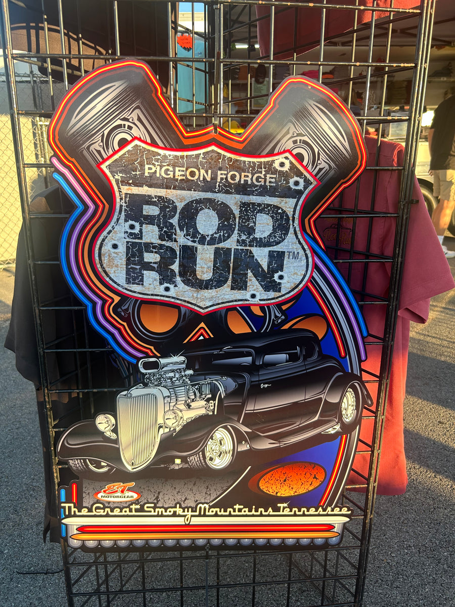 2024 Fall Pigeon Forge Rod Run Dark Design Metal Sign – ET Motorgear