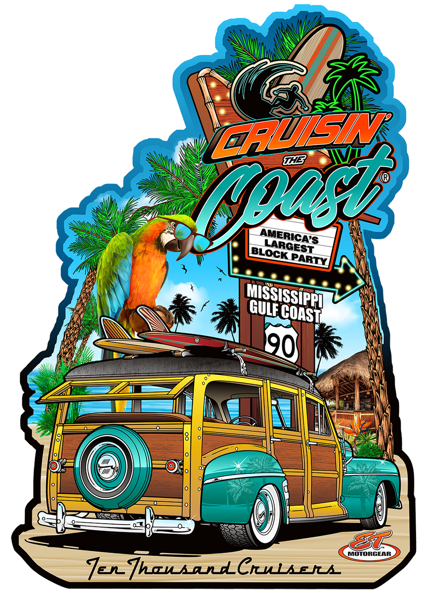2023 Cruisin' The Coast Sublimation Design Metal Sign – ET Motorgear