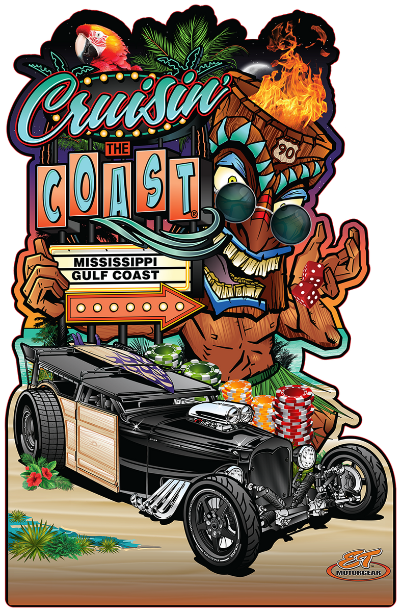 2024 Cruisin' The Coast Sublimation Metal Sign – ET Motorgear