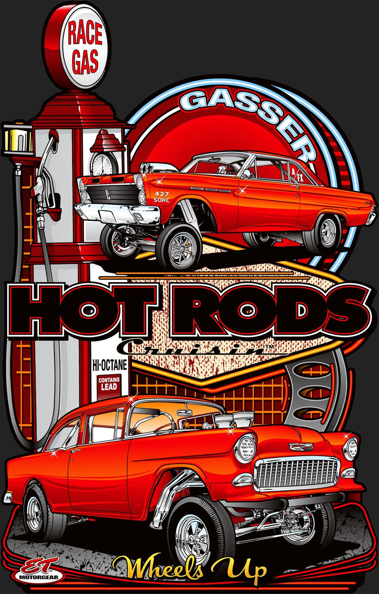 Hot Rods Cruisin Gasser Metal Sign (Made to Order) – ET Motorgear